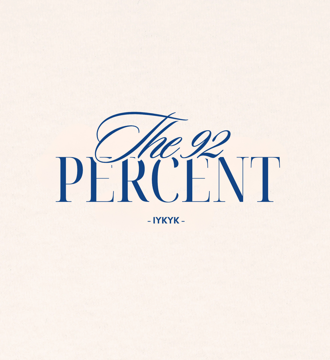 "The 92 Percent" T-Shirt - Cream– swankblue